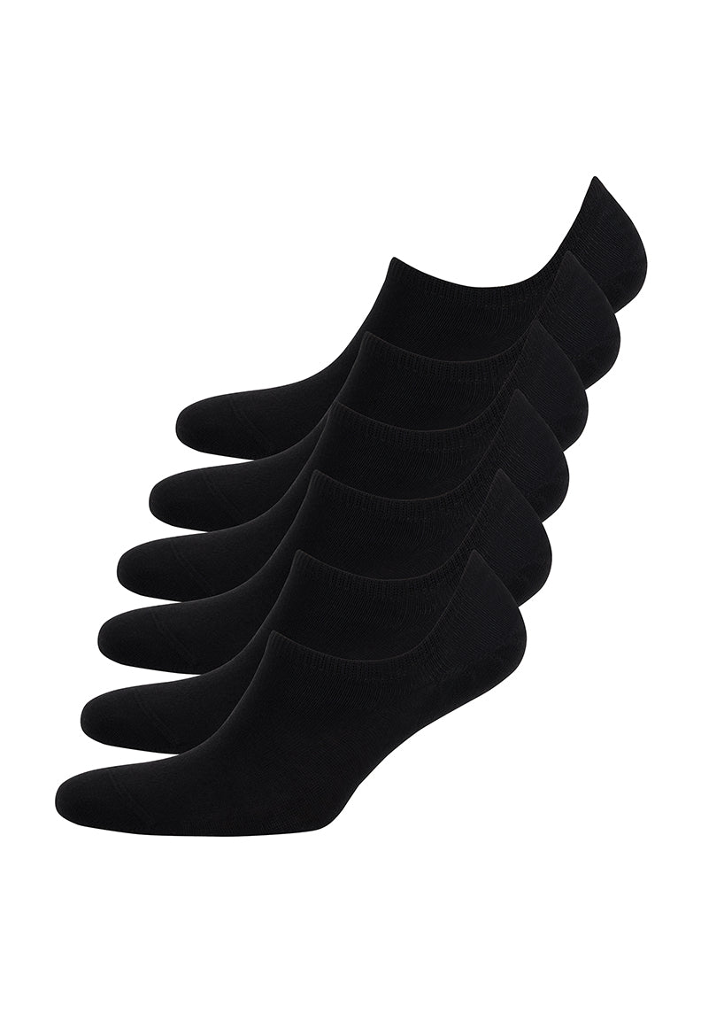 INVISIBLE SOCKS 6-PACK in Black